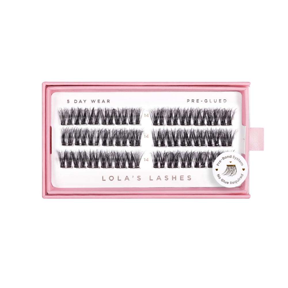 Feathered Volume Single Length Pre-Glued Lashes