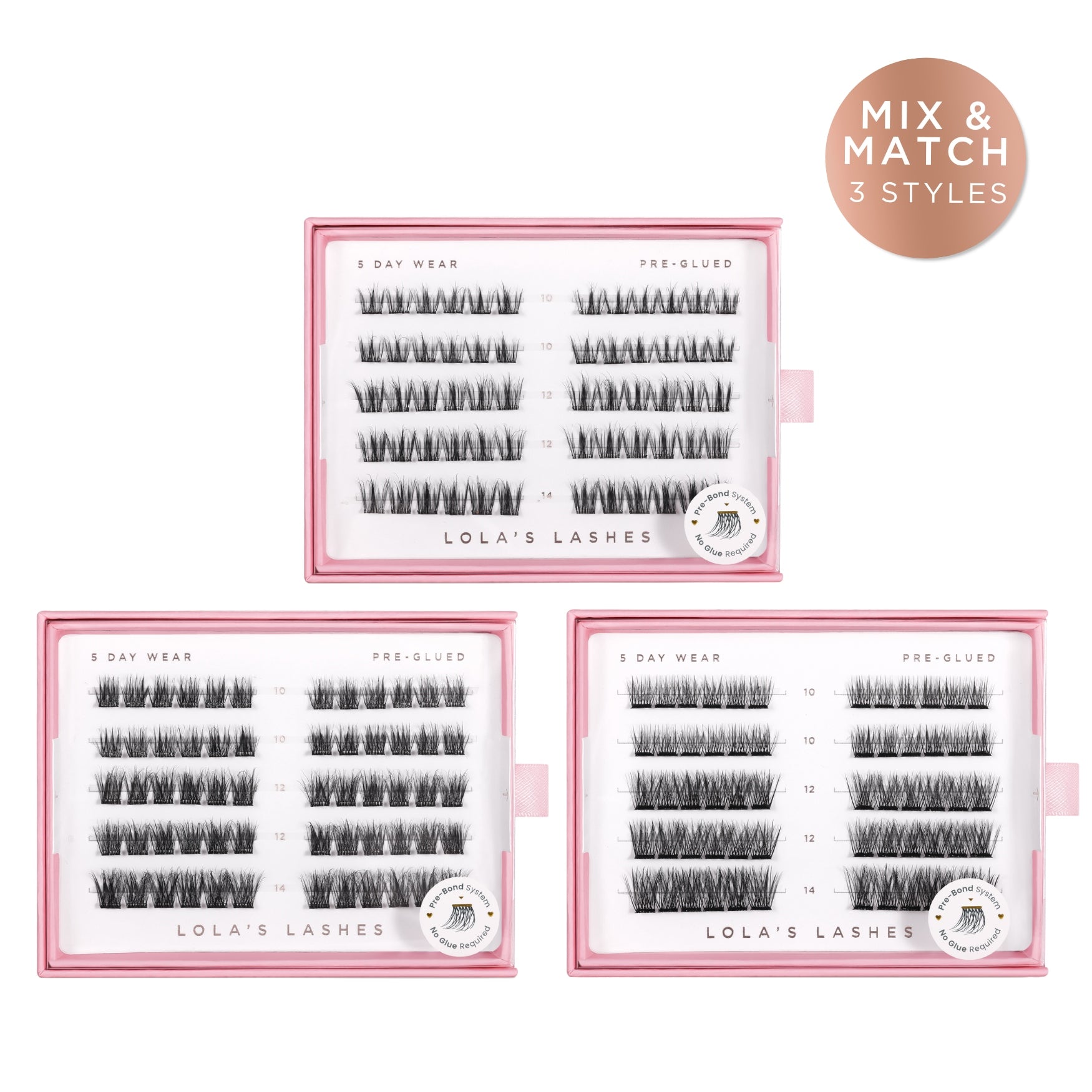 Pre-Glued Lashes Trio Refill Bundle